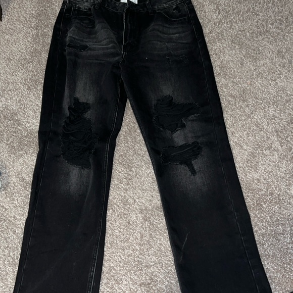 Jeans | Black Bootcut Jeans With Rips | Poshmark